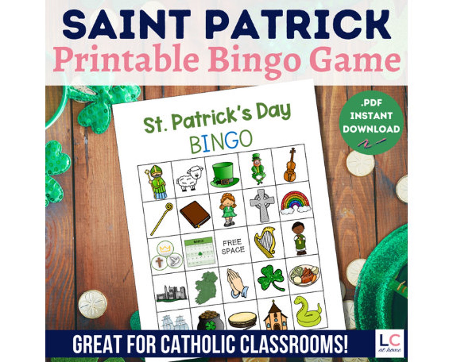 Saint Patrick Bingo Game | Catholic Christian Edition | Feast of St ...