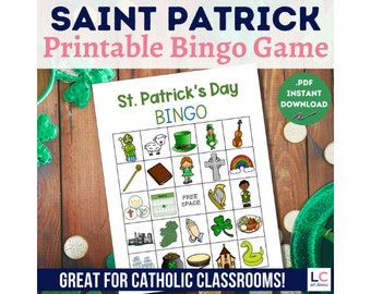 Saint Patrick Bingo Game | Catholic Christian Edition | Feast of St ...