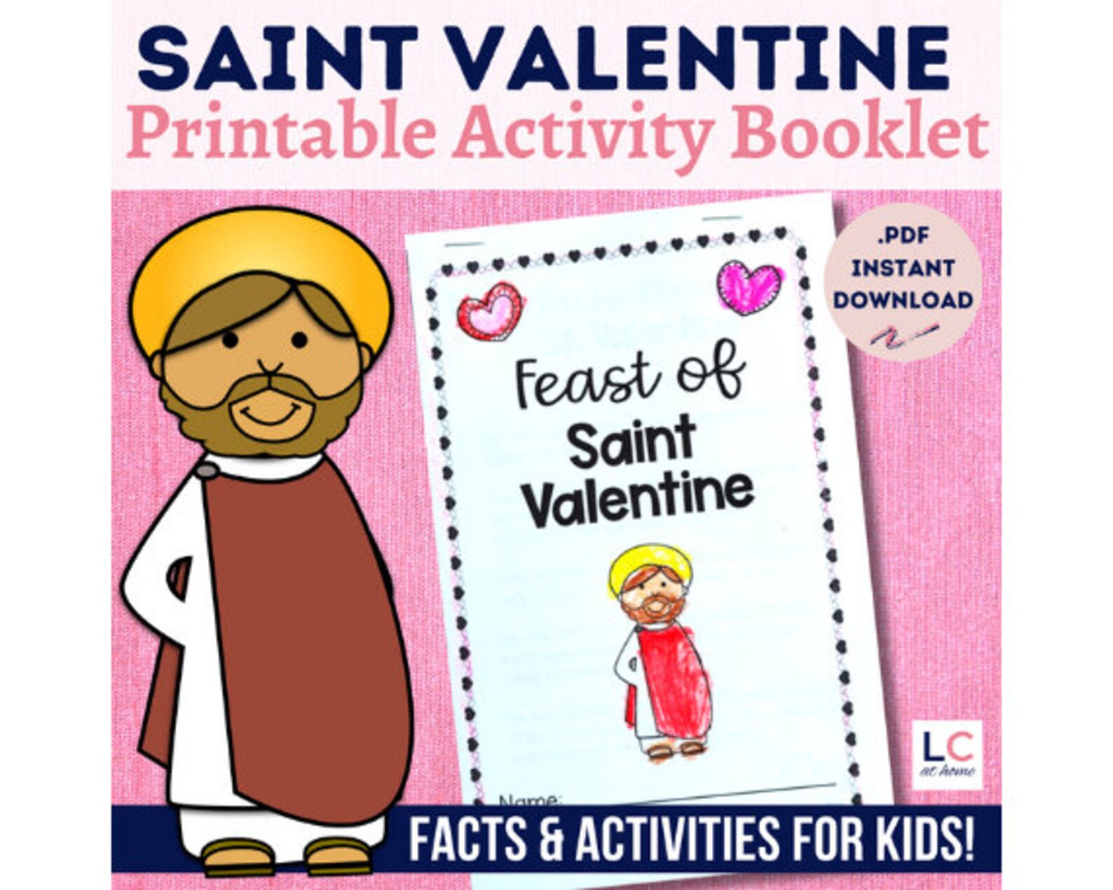 Saint Valentine Printable Activity Booklet for Catholic Kids | St ...