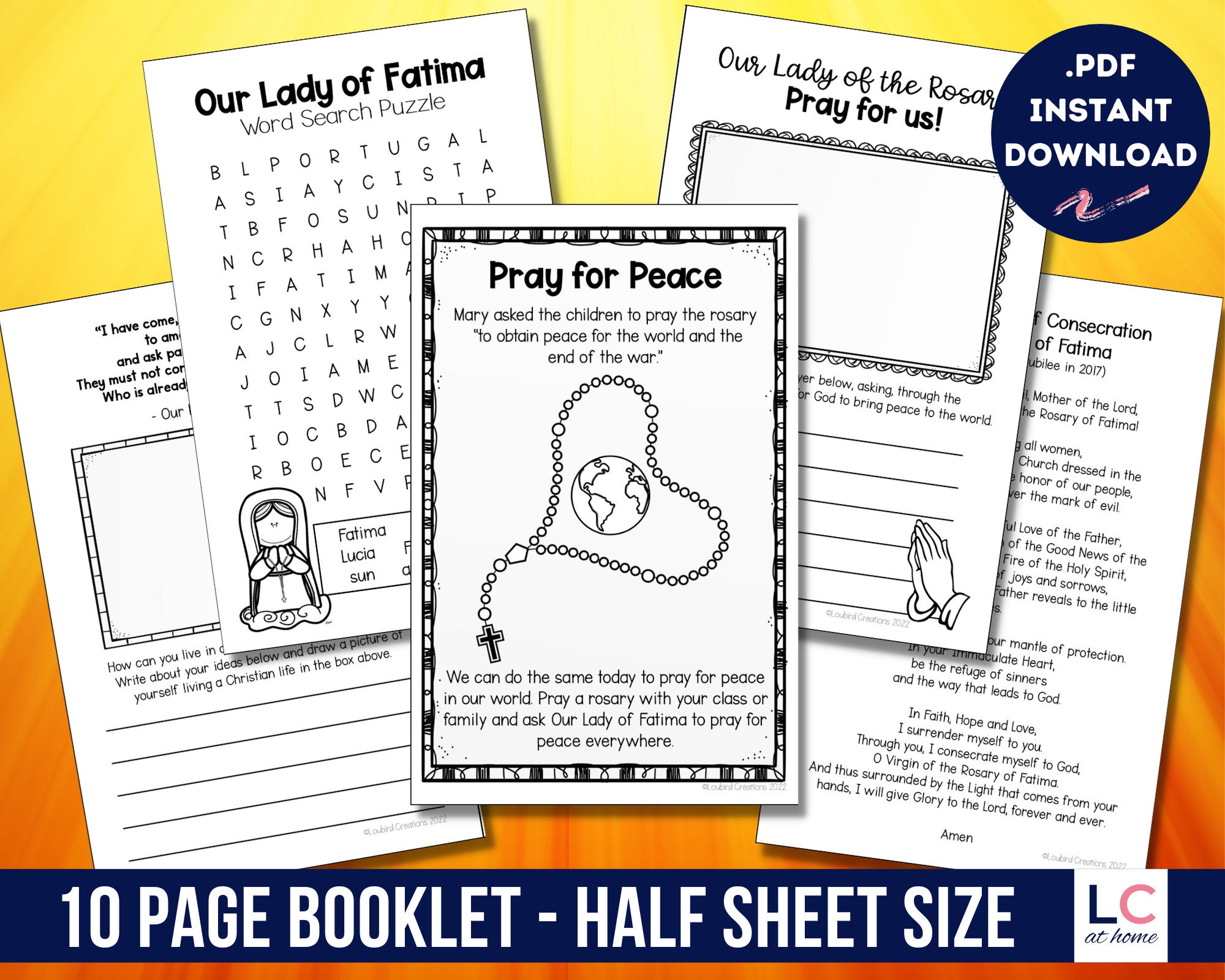 Our Lady of Fatima Activity Booklet for Catholic Kids | Mary ...