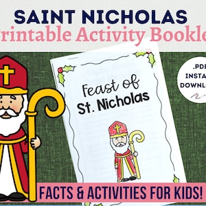 Saint Nicholas Printable Activity Booklet for Catholic Kids St. Nick ...