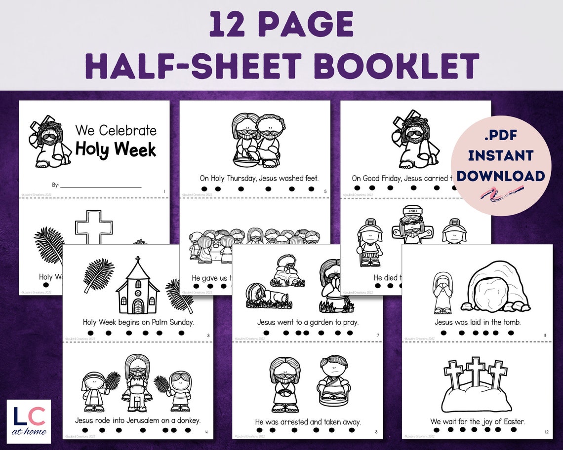 Holy Week Easy Reader and Sequencing Activities for Catholic Kids ...