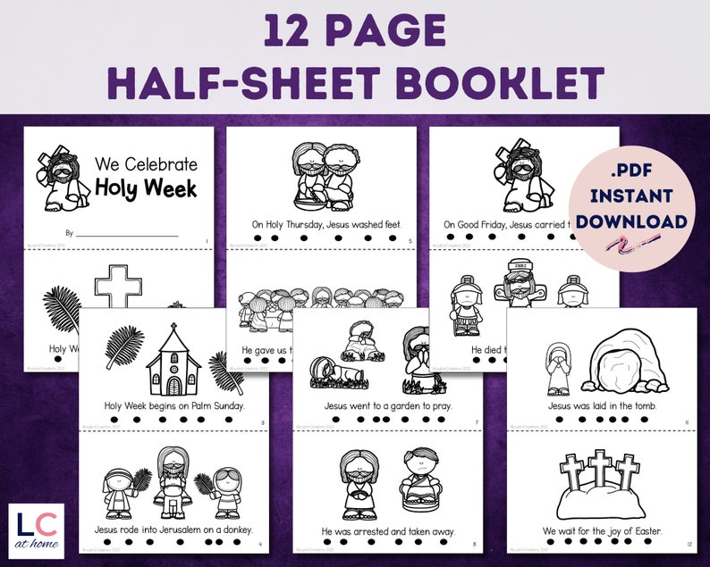 Holy Week Easy Reader and Sequencing Activities for Catholic Kids ...