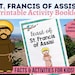 Saint Francis of Assisi Printable Activity Booklet (Instant Download ...