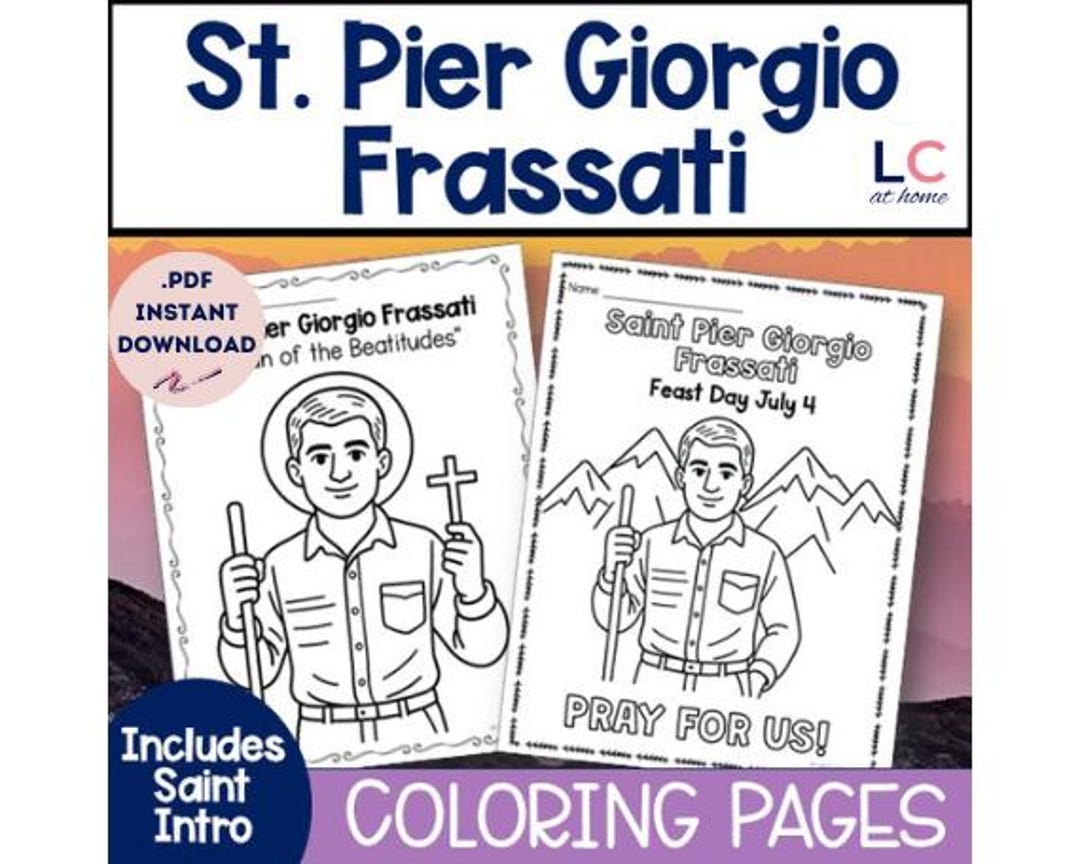 Saint Pier Giorgio Frassati Coloring Sheets | Catholic Saint Coloring ...