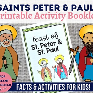Saints Peter and Paul Printable Activity Booklet for Catholic Kids St ...