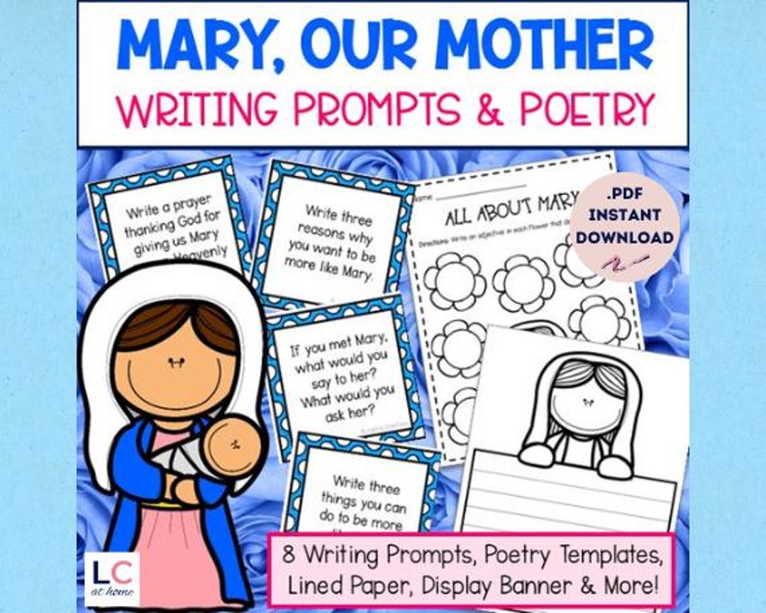 Mary Writing Prompts and Poetry | May Catholic Bulletin Board | Blessed ...