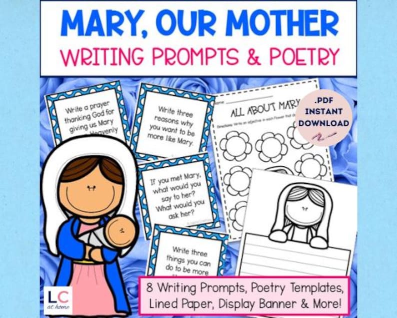 Mary Writing Prompts and Poetry | May Catholic Bulletin Board | Blessed ...