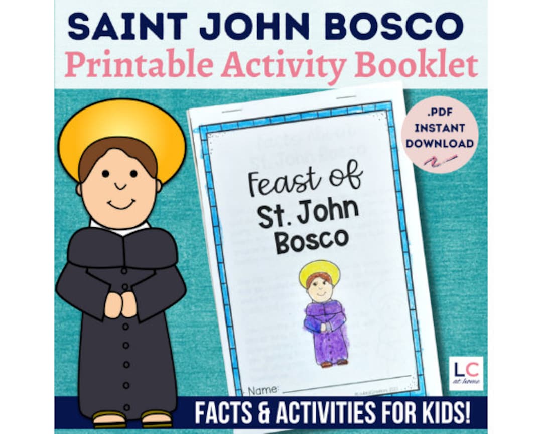 Saint John Bosco Printable Activity Booklet for Catholic Kids | St ...