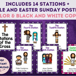 Stations of the Cross Poster and Prayer Booklet for Catholic Kids ...