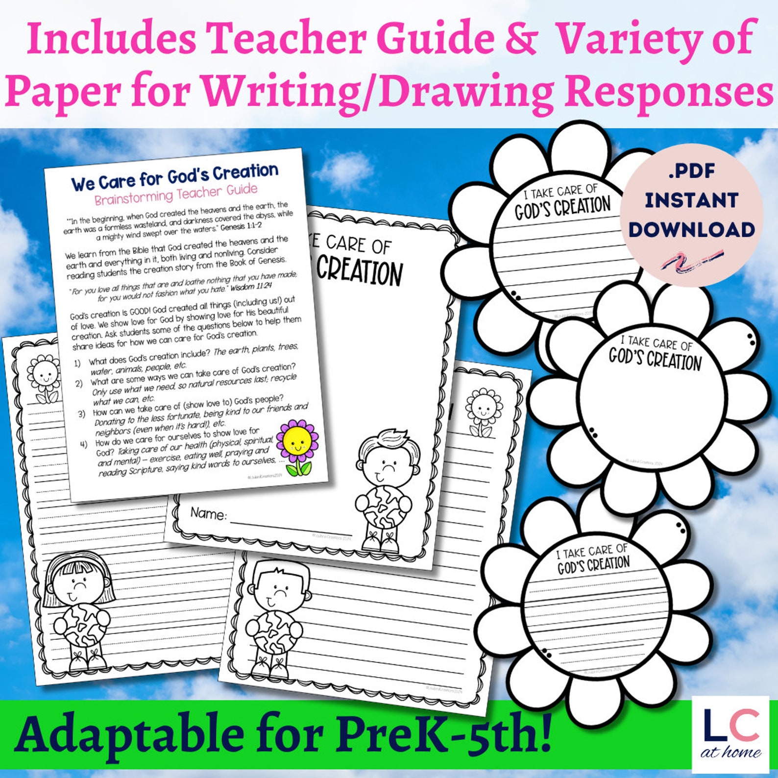 God's Creation Writing and Bulletin Board | Christian Earth Day ...