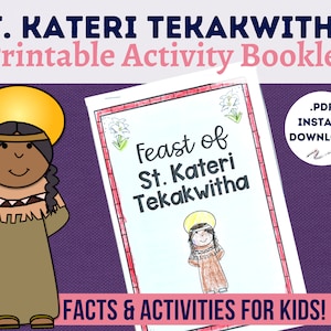 Saint Kateri Tekakwitha Printable Activity Booklet for - Etsy