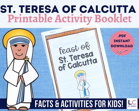 Saint Teresa of Calcutta Printable Activity Booklet for - Etsy