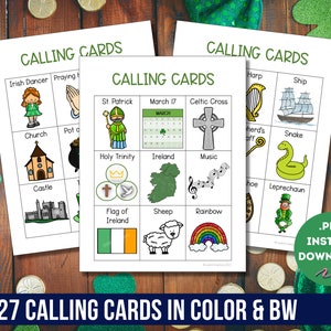 Saint Patrick Bingo Game | Catholic Christian Edition | Feast of St ...