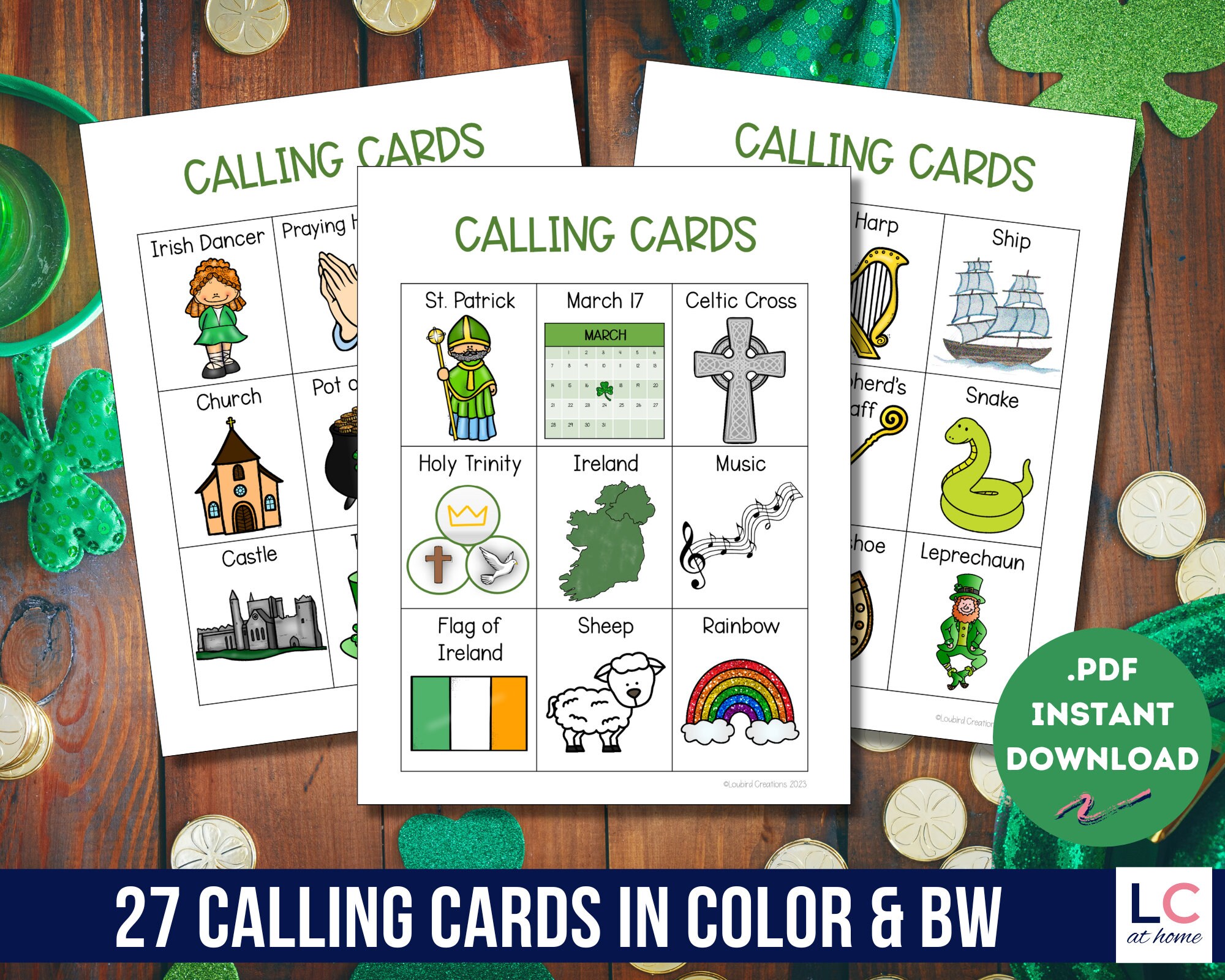 Saint Patrick Bingo Game | Catholic Christian Edition | Feast of St ...