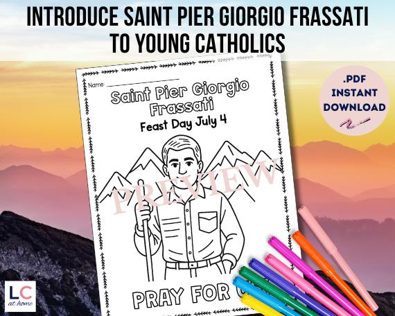 Saint Pier Giorgio Frassati Coloring Sheets | Catholic Saint Coloring ...