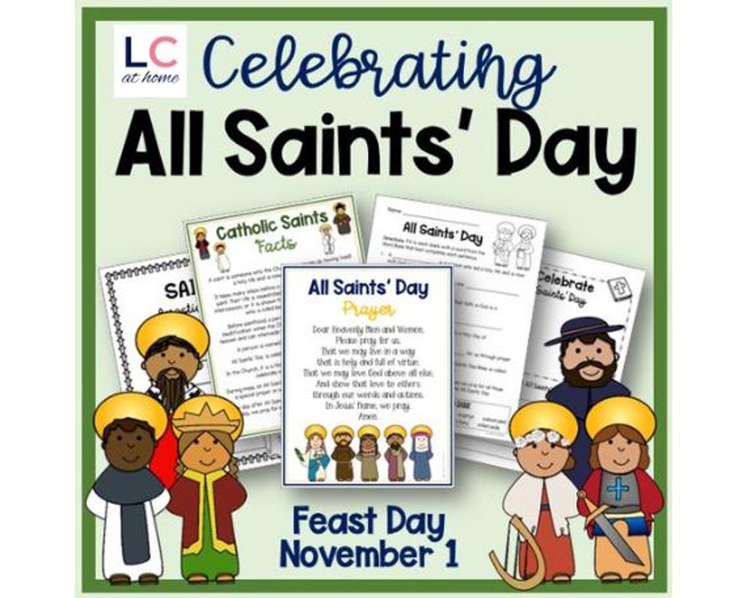 All Saints Day Activities for Catholic Kids | Prayer Facts Worksheets ...