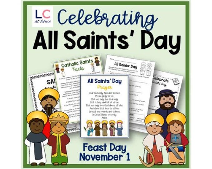 All Saints Day Activities for Catholic Kids | Prayer Facts Worksheets ...