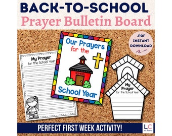 Back to School Prayer Ice Breakers Bulletin Board Activity for the ...