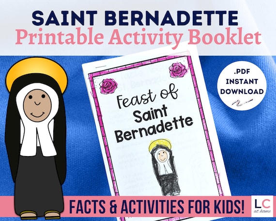 Saint Bernadette Soubirous Printable Activity Booklet for - Etsy UK