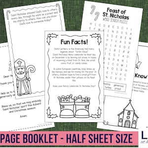 Saint Nicholas Printable Activity Booklet for Catholic Kids | St. Nick ...