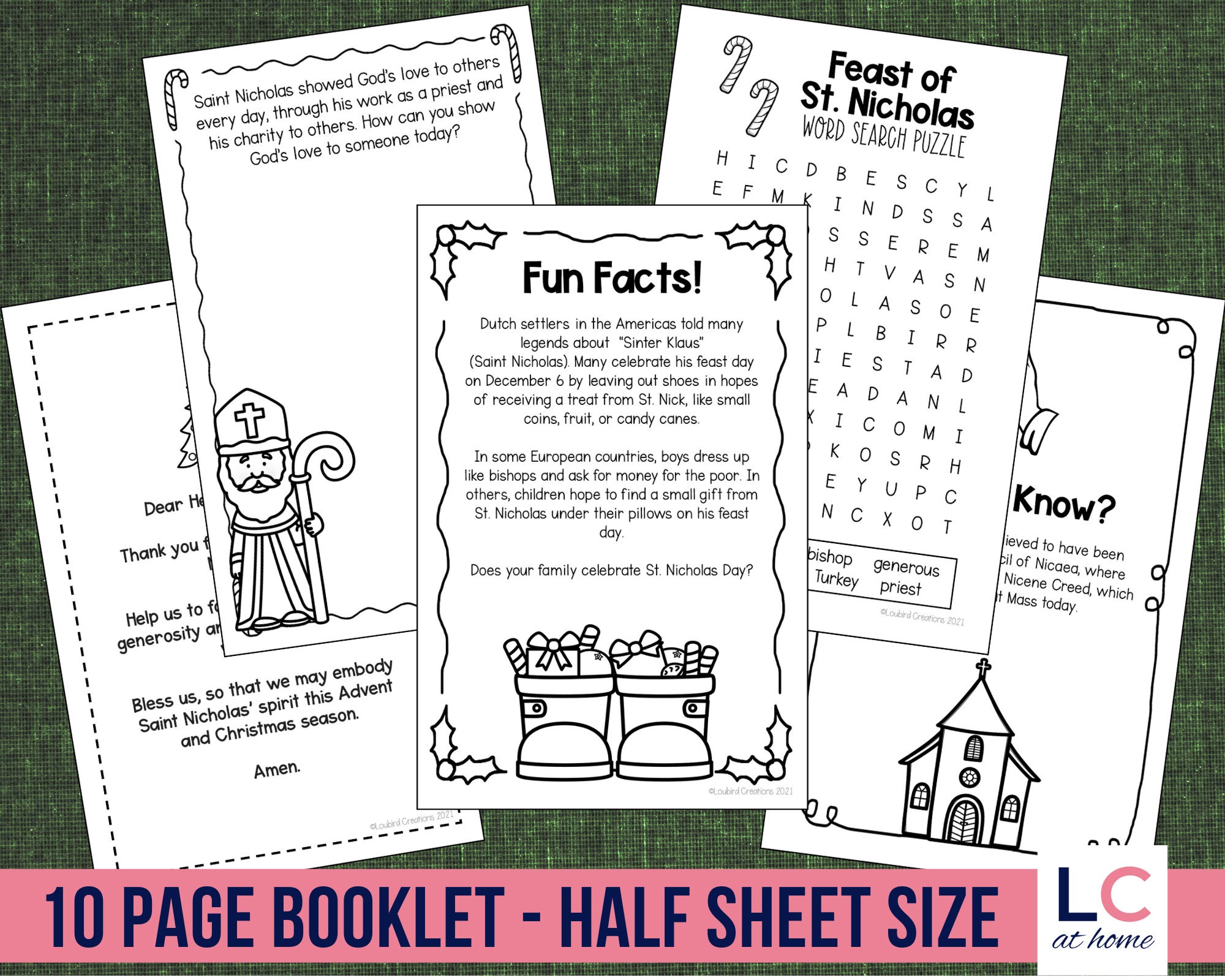 Saint Nicholas Printable Activity Booklet for Catholic Kids | St. Nick ...