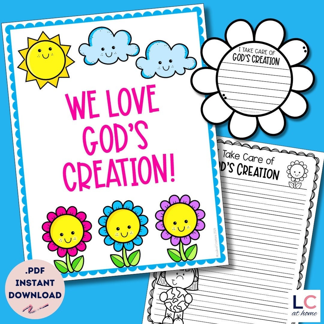 God's Creation Writing and Bulletin Board | Christian Earth Day ...