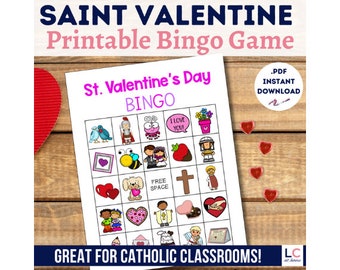 Saint Valentine Bingo Game | Catholic Christian Edition | Feast of St ...