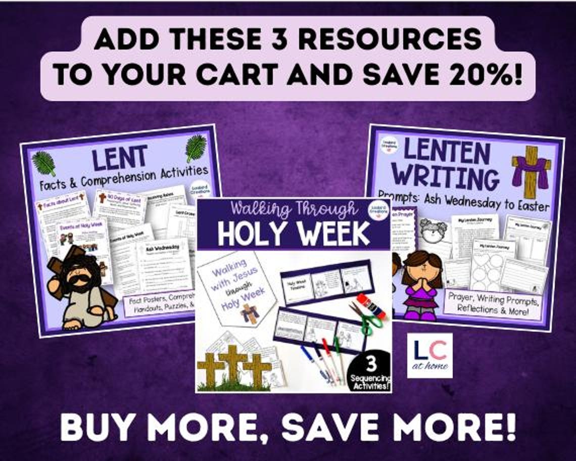 Lent Facts and Worksheets | Ash Wednesday and Holy Week Activities ...