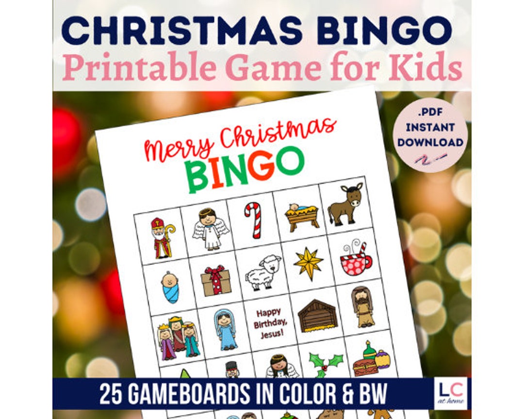 Christmas Bingo Game for Christian Kids | Printable Christmas Party ...