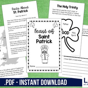 Saint Patrick of Ireland Printable Activity Booklet for Catholic Kids ...