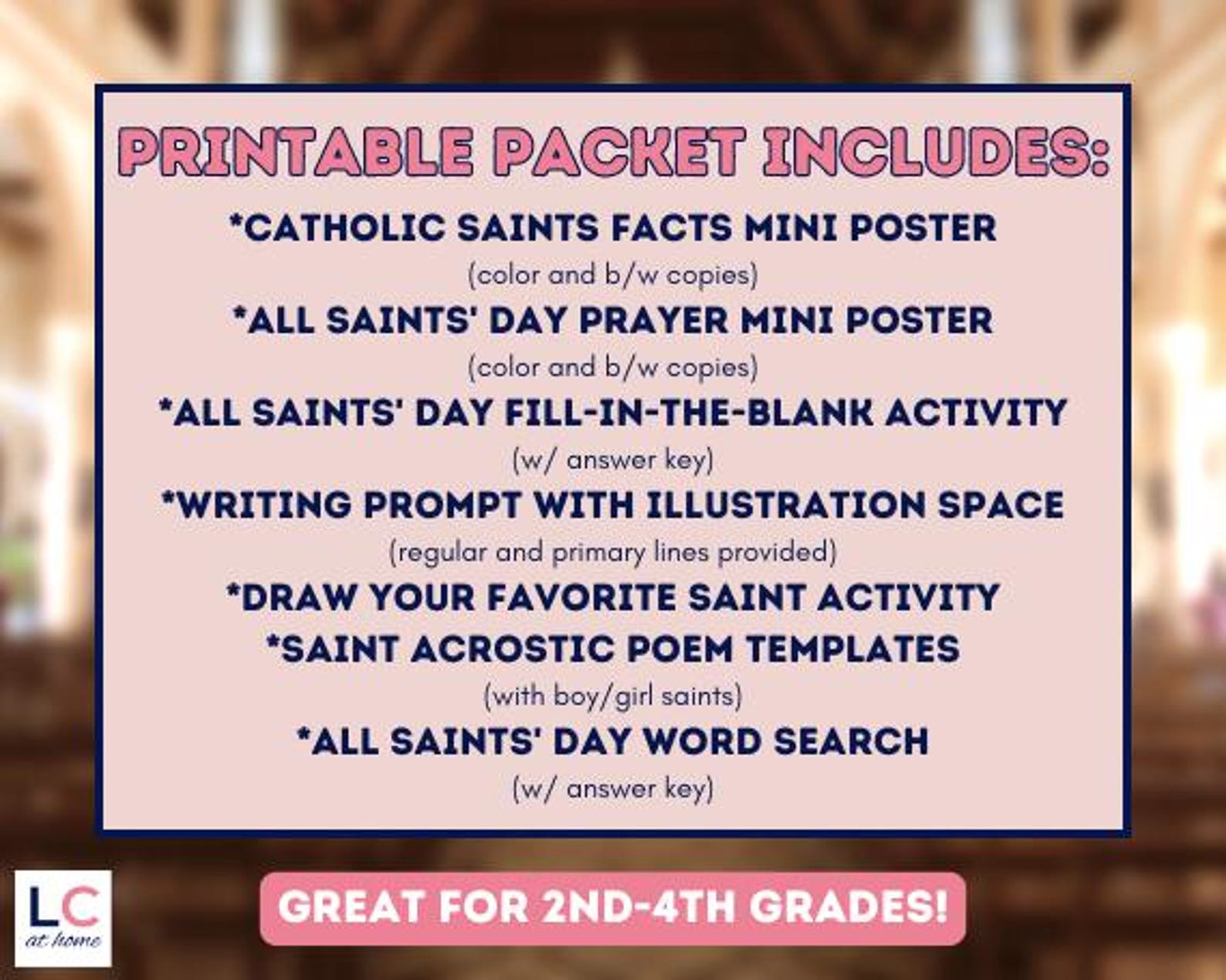 All Saints Day Activities for Catholic Kids | Prayer Facts Worksheets ...