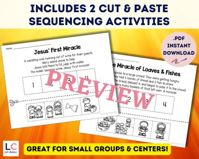 Jesus Miracles Easy Reader for Catholic Kids | Wedding at Cana | Loaves ...