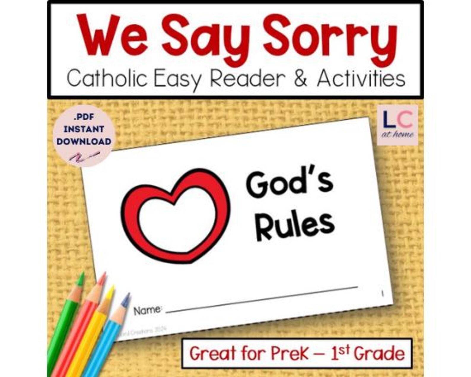 Gods Rules Easy Reader for Catholic Kids | Lost Sheep Good Shepherd ...