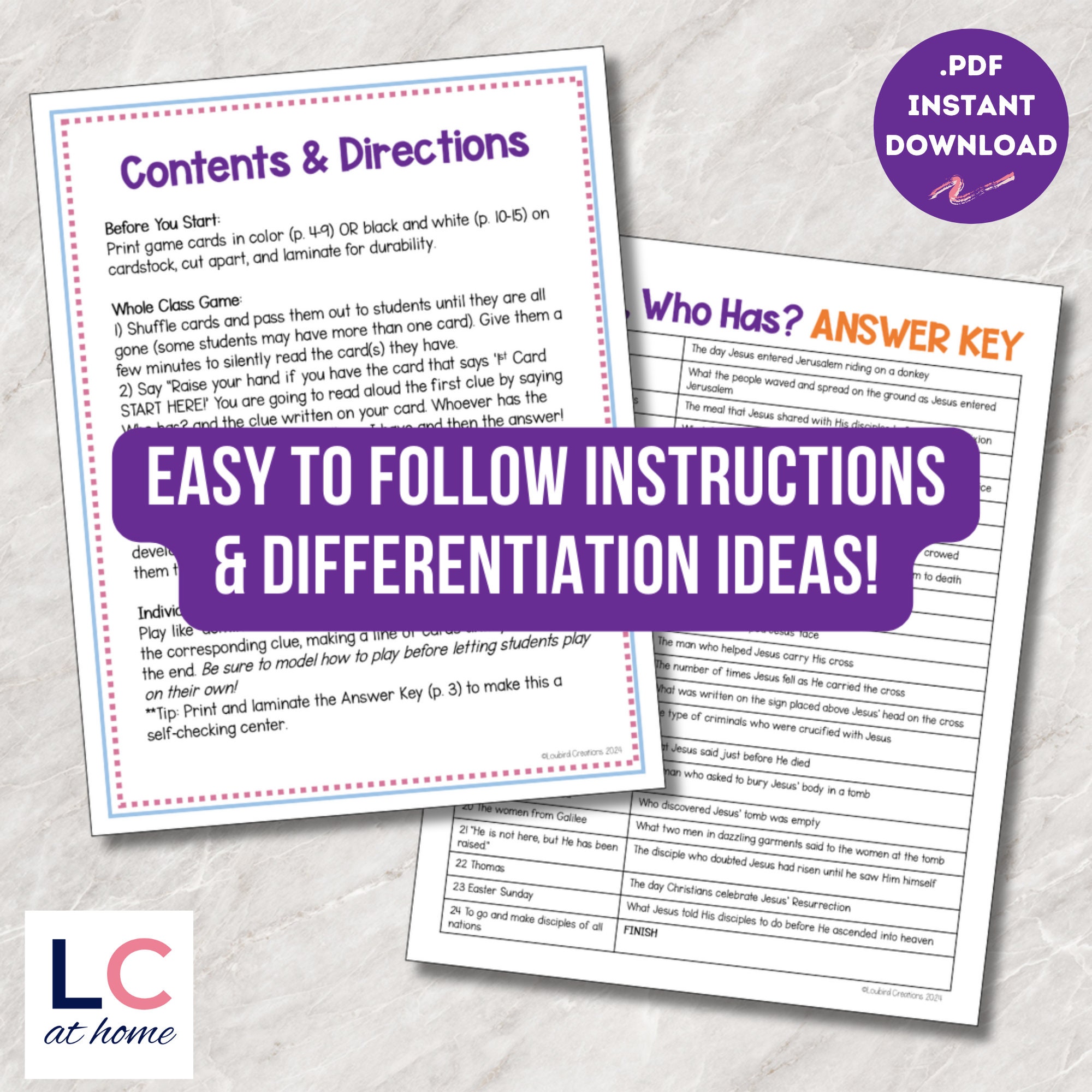 Holy Week Catholic Scripture Trivia Game for Kids | Palm Sunday | Holy ...