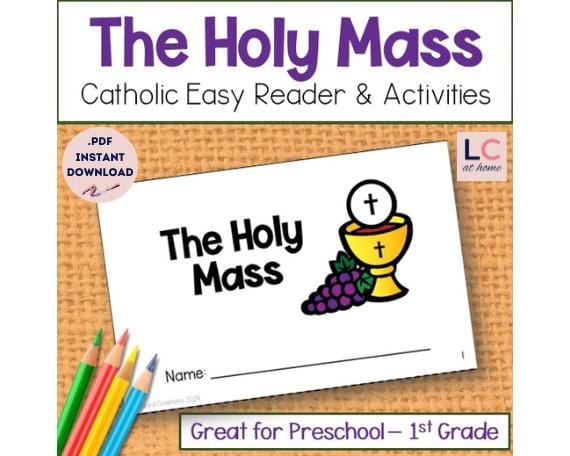 Holy Mass Printable Booklet for Catholic Kids | Church Activities ...