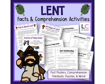 Lent Facts and Worksheets | Ash Wednesday and Holy Week Activities ...