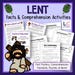 Lent Facts and Worksheets | Ash Wednesday and Holy Week Activities ...