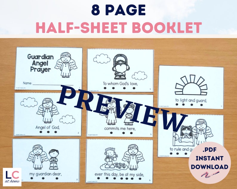 Guardian Angel Prayer Easy Reader for Catholic Kids | Angel of God ...