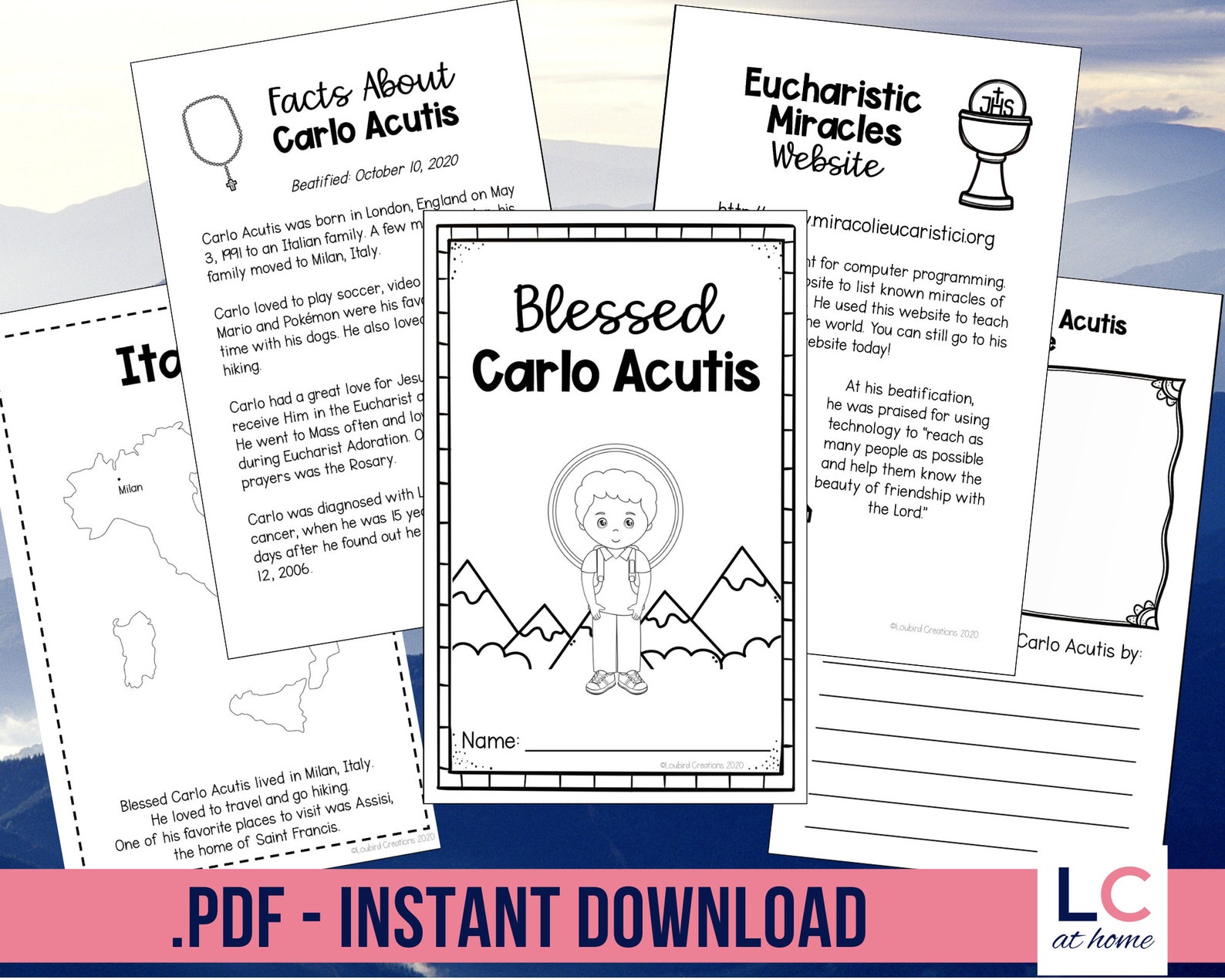 Blessed Carlo Acutis Printable Activity Booklet for Catholic Kids ...