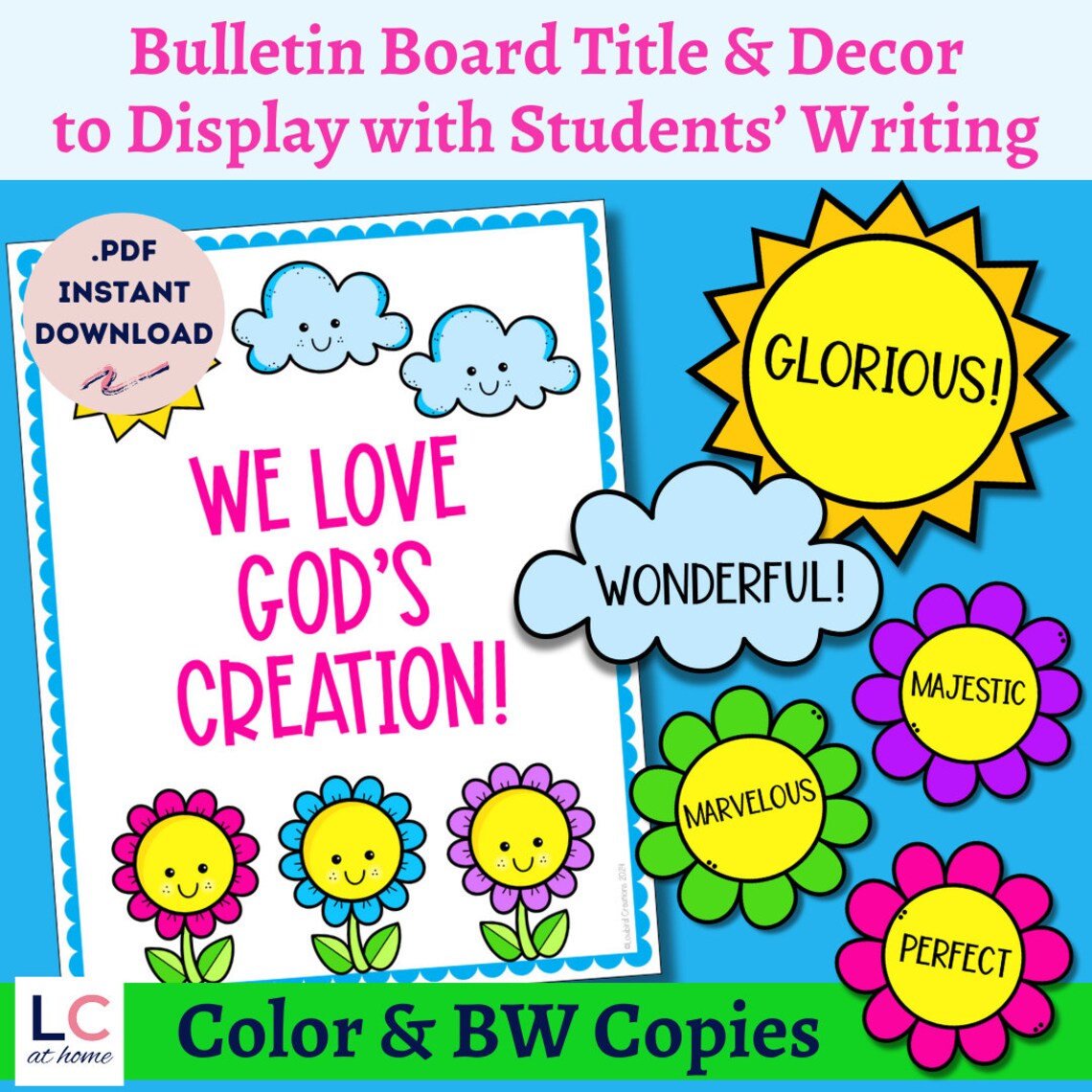 God's Creation Writing and Bulletin Board | Christian Earth Day ...