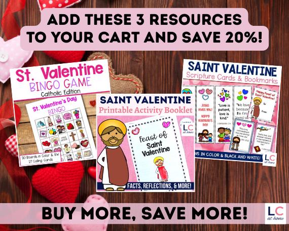 Saint Valentine Printable Activity Booklet for Catholic Kids | St ...
