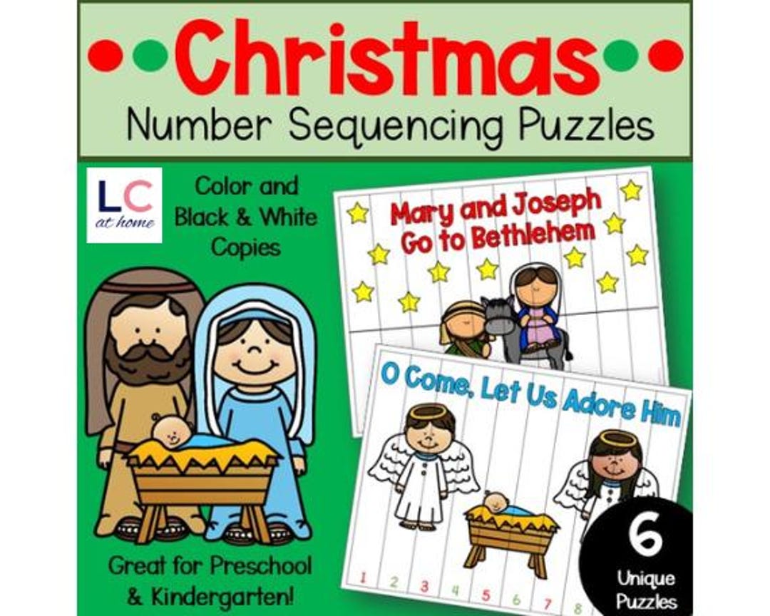 Christmas Nativity Sequencing Puzzles for Kids | Christmas Coloring ...