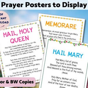 Mother Mary Catholic Prayers | Hail Mary | Memorare | Hail Holy Queen ...