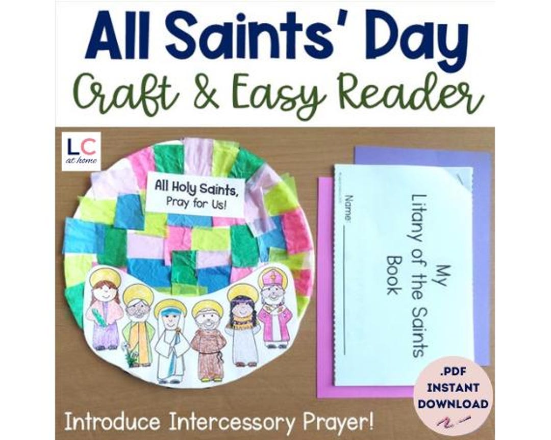 Litany of the Saint Easy Reader and Craft | All Saints Day Preschool ...