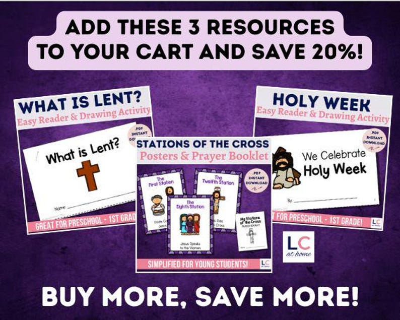 Lent Easy Reader for Catholic Kids | Ash Wednesday | Holy Week | Sunday ...