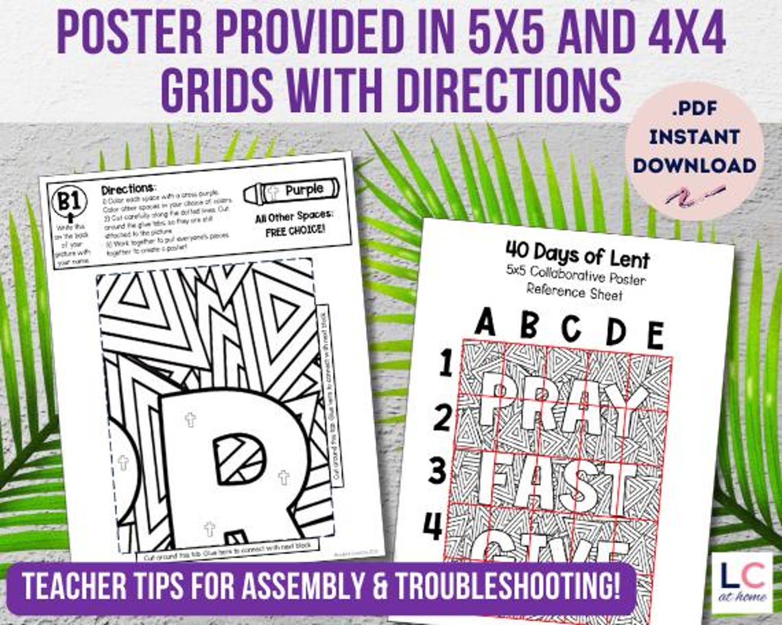 Lent Coloring Project | Catholic Collaborative Poster | Holy Week ...
