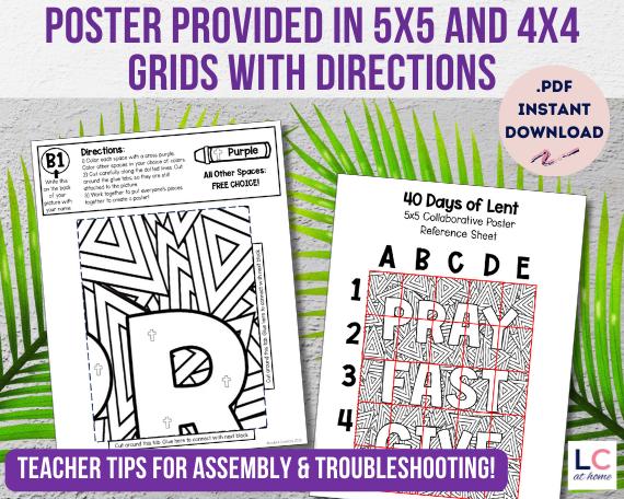 Lent Coloring Project | Catholic Collaborative Poster | Holy Week ...