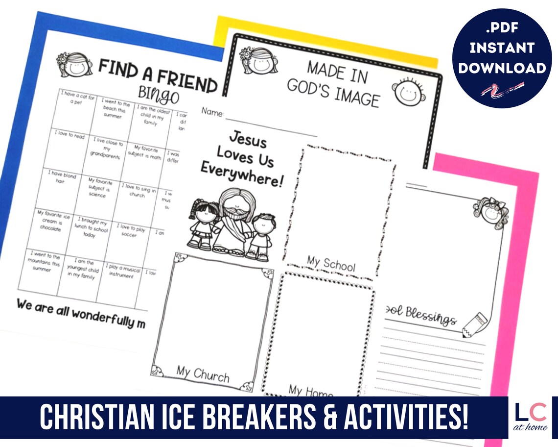 Back to School Prayer Ice Breakers Bulletin Board Activity for the ...