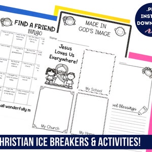 Back to School Prayer Ice Breakers Bulletin Board Activity for the ...